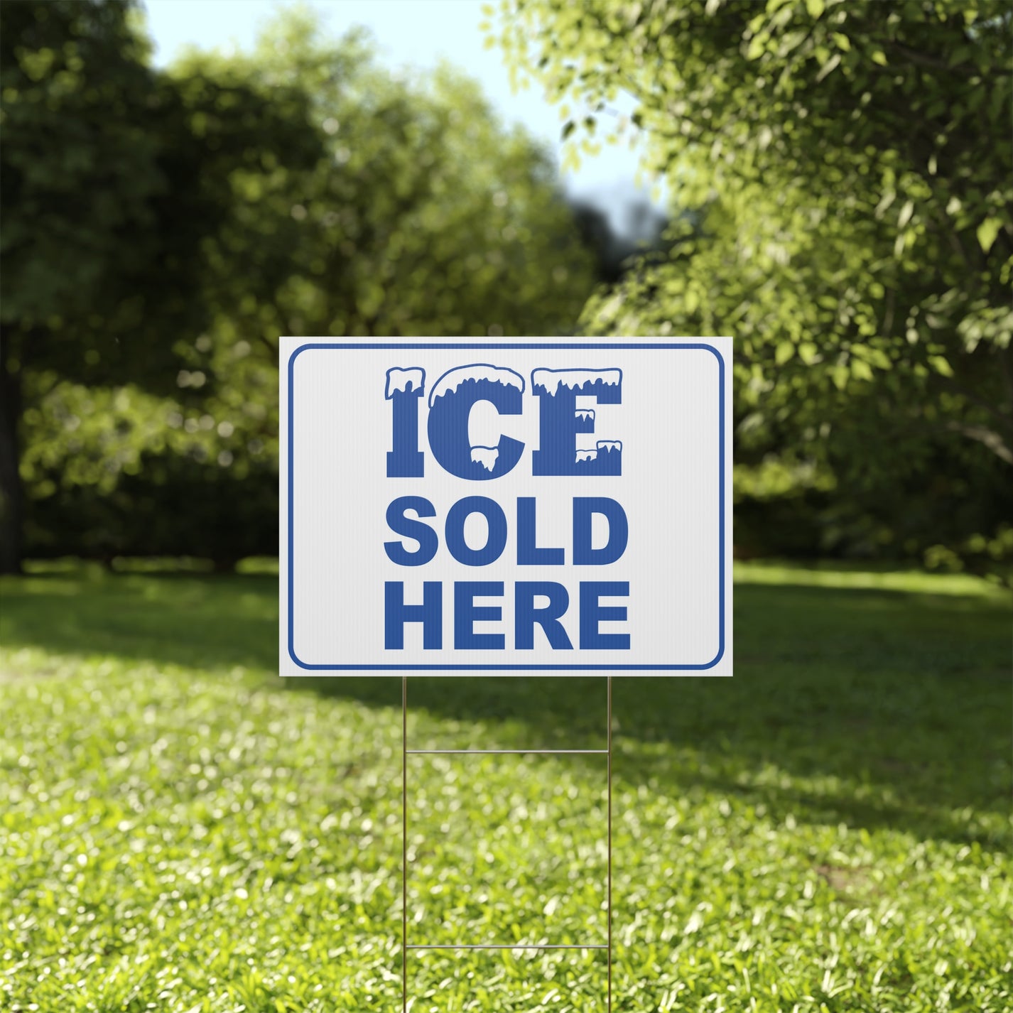 Ice Sold Here Sign, Ice Yard Sign, Double Sided, Outdoor, Weatherproof ...