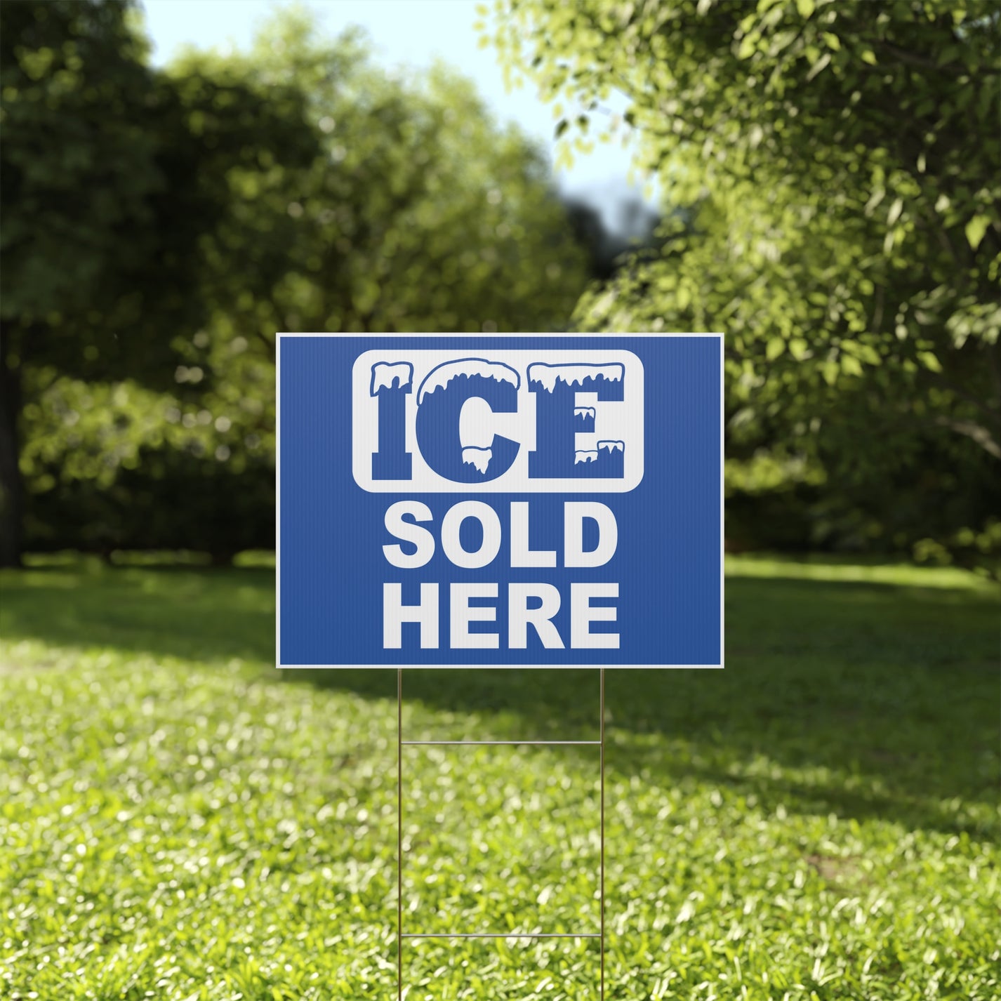 Ice Sold Here Sign, Ice Yard Sign, Double Sided, Outdoor, Weatherproof ...