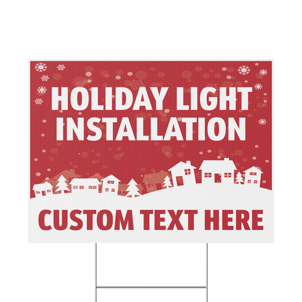 Custom Holiday Christmas Light Installation Sign - Humanity Source